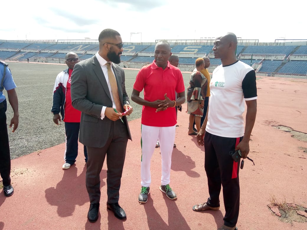 Enugu Sports Commissioner, Ekweremadu, Inspects Nnamdi Azikiwe Stadium ...