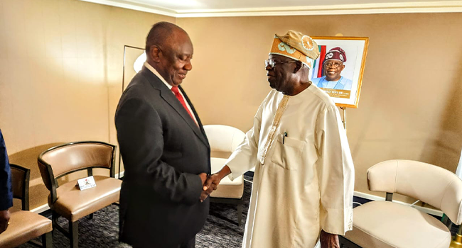 Tinubu Holds Talks With South Africa’s Ramaphosa In New York | African ...