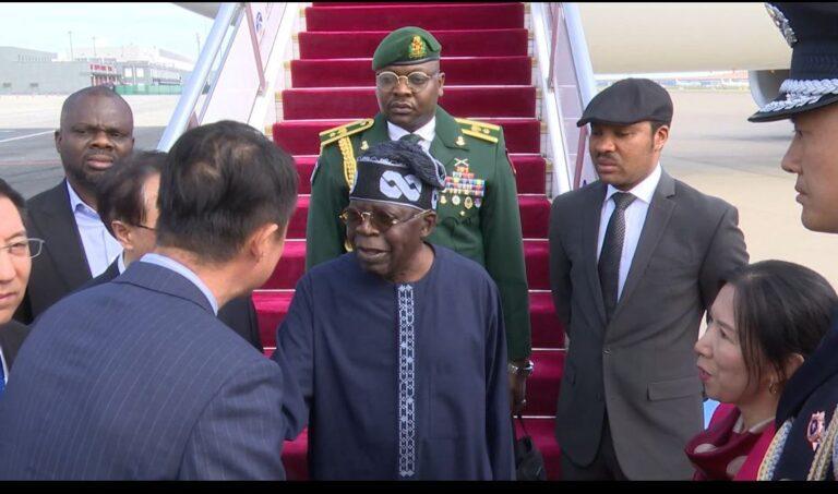 Tinubu Arrives China On State Visit, To Hold Talks With Jinping ...